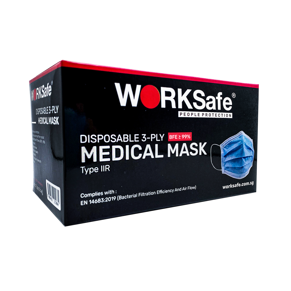 WORKSafe® DISPOSABLE TYPE IIR 3 PLY MEDICAL MASK (BFE) ≥ 99% - WORKSafe