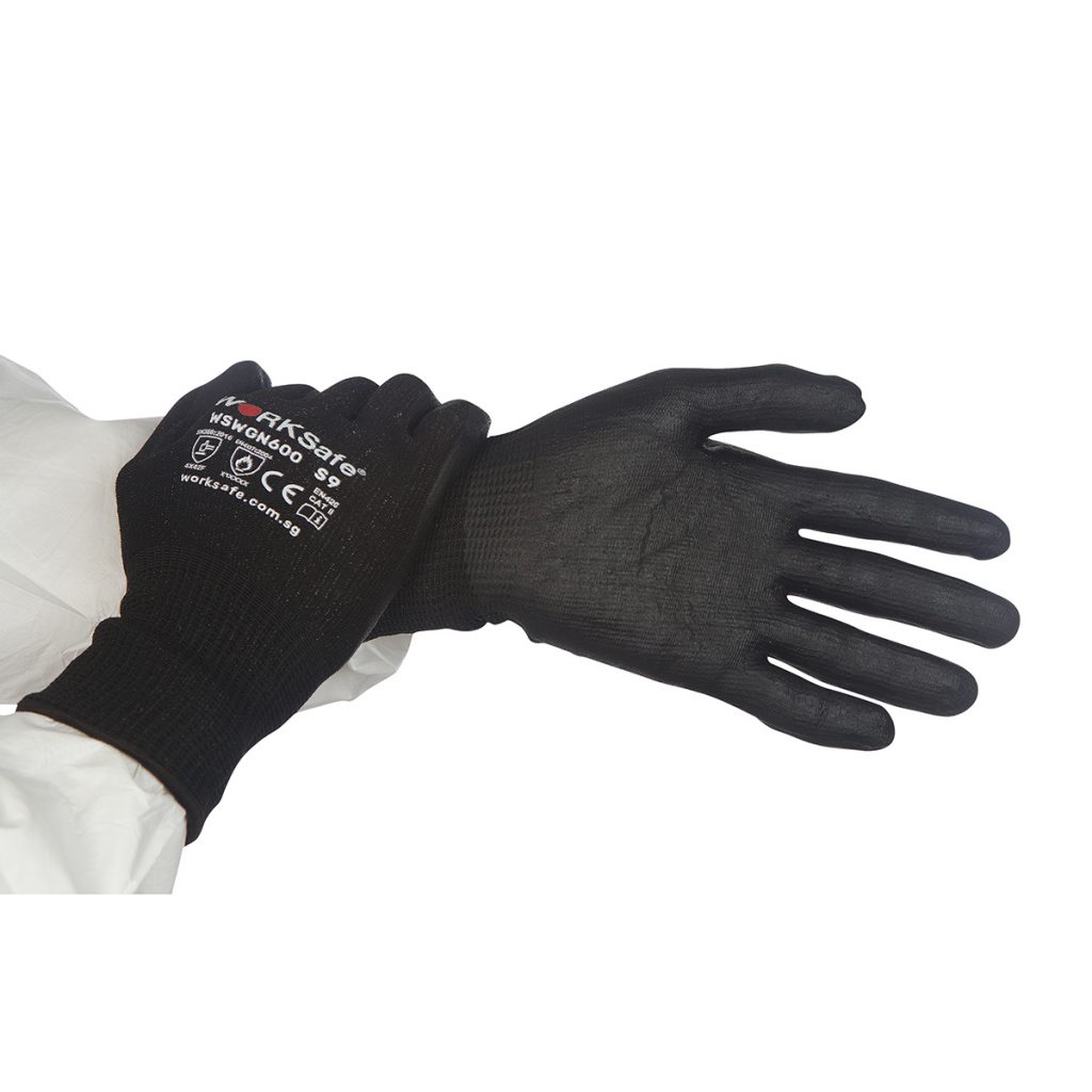WORKSafe® N600 NITRILE MICROFOAM PALM COATED SAFETY GLOVES, CUT LEVEL F ...