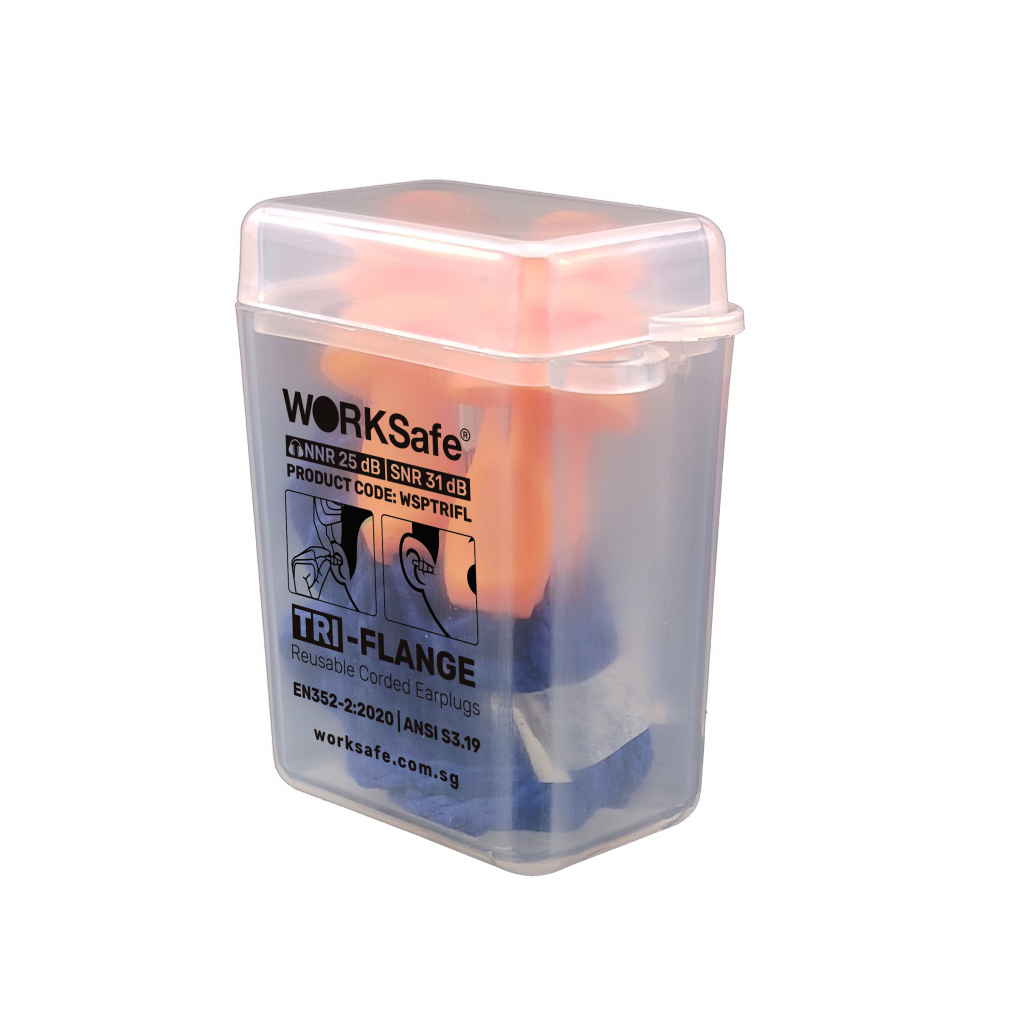 WORKSAFE TRI-FLANGE PLUGS, CORDED - WORKSafe